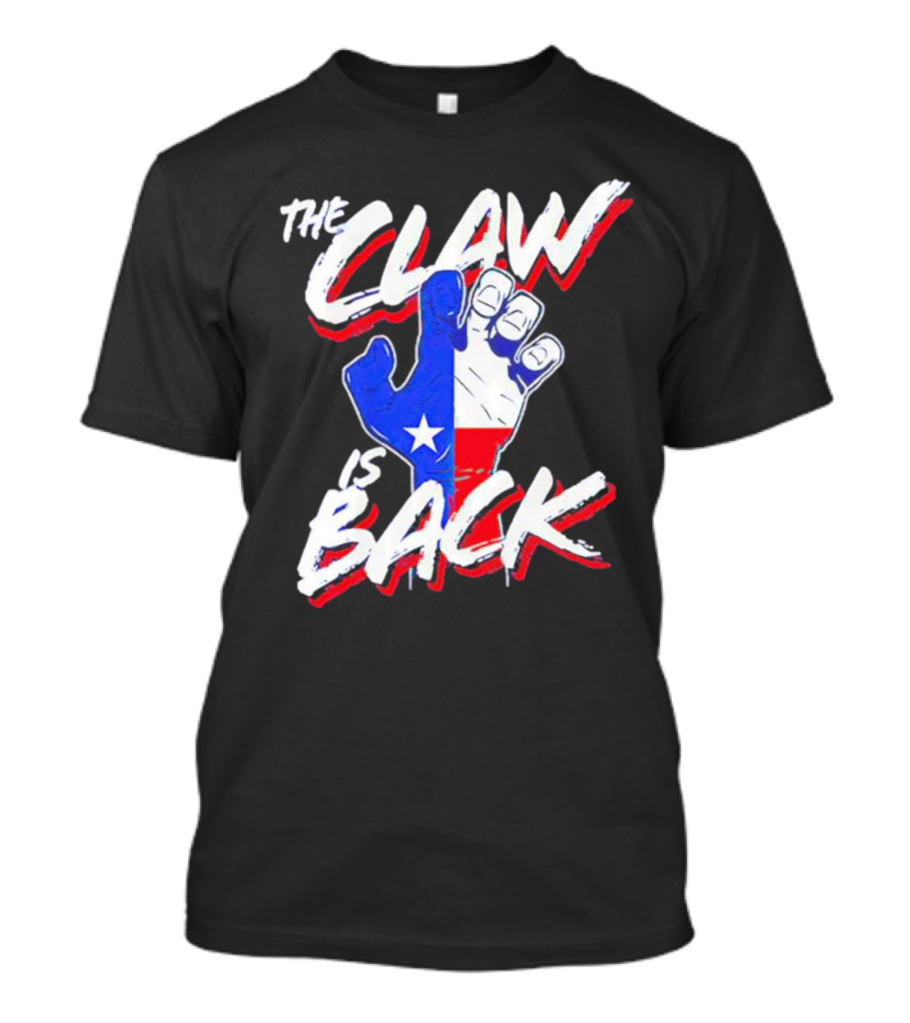 The Claw Is Back Texas Baseball Flag Fist T-Shirt