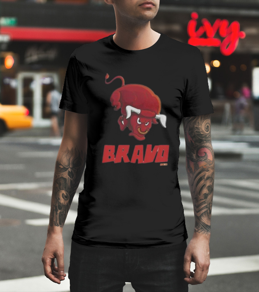 Bravo Red Bull Toro Bravo Charging Bull T-Shirt