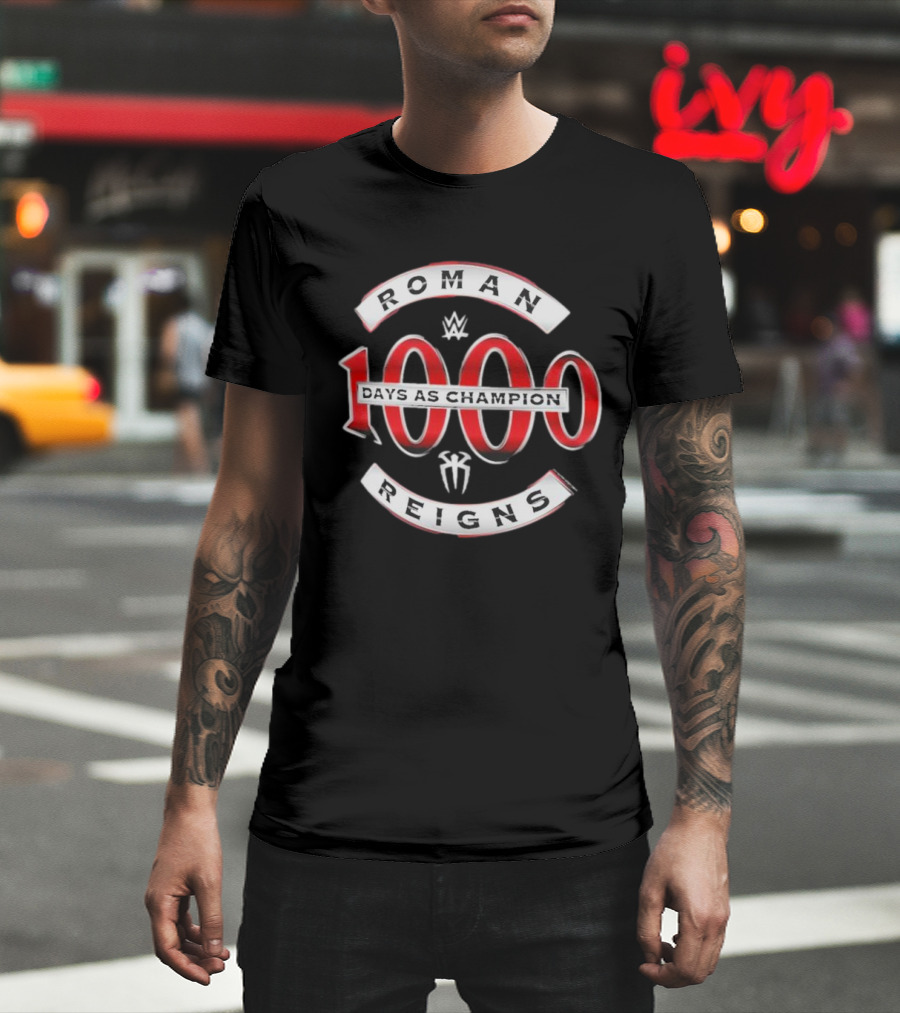 Roman Reigns 1000 Days As Champion WWE T-Shirt