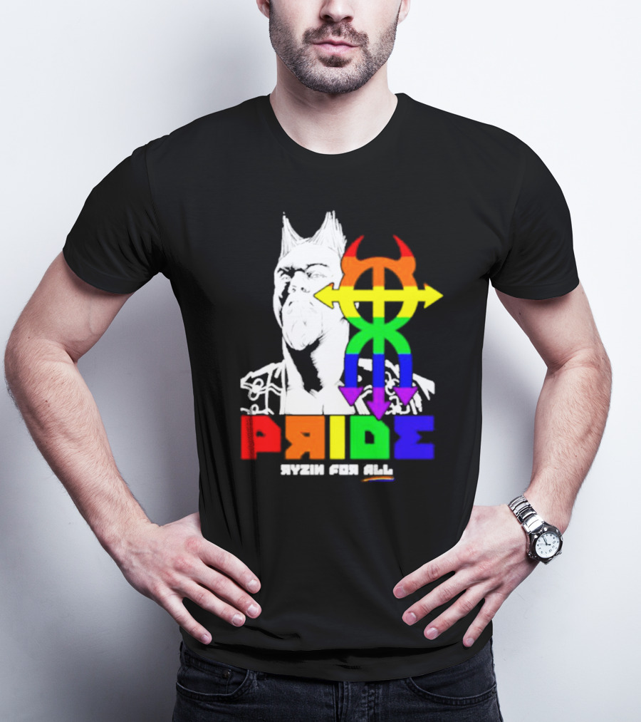 Pride Ryzin For All Rainbow Symbol With Warrior T-Shirt