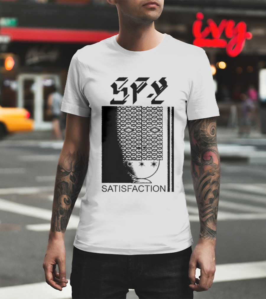Spy Satisfaction Patterned Mask T-Shirt