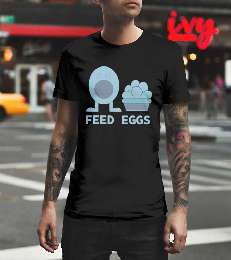 I Think You Should Leave Feed Eggs Blue Cartoon Character Bowl T-Shirt
