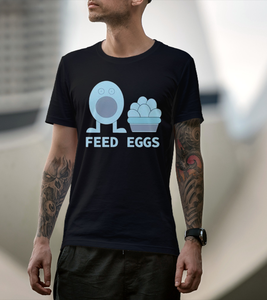 I Think You Should Leave Feed Eggs Blue Cartoon Character Bowl T-Shirt