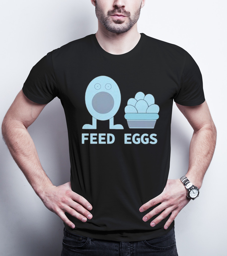 I Think You Should Leave Feed Eggs Blue Cartoon Character Bowl T-Shirt