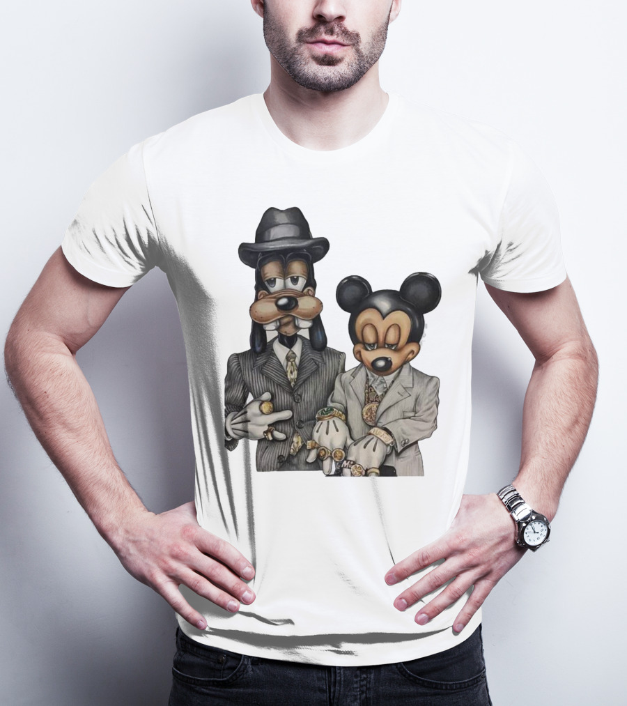 90s Hip Hop Dancehall Soca Junkie Mickey Mouse Goofy Fashion T-Shirt