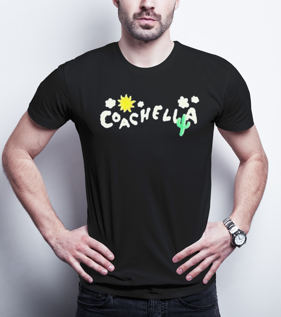 Coachella Clouds Sun Cactus Balloons Lineup T-Shirt