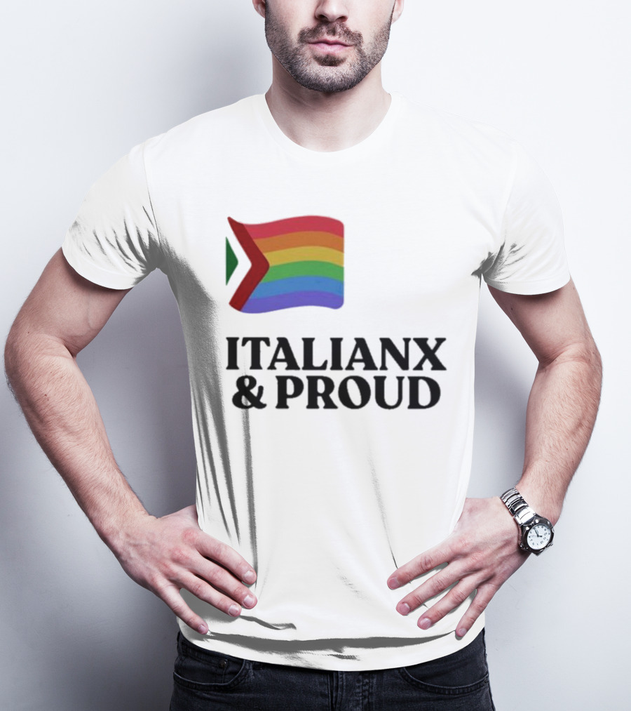 Italianx And Proud Rainbow Flag Pride T-Shirt