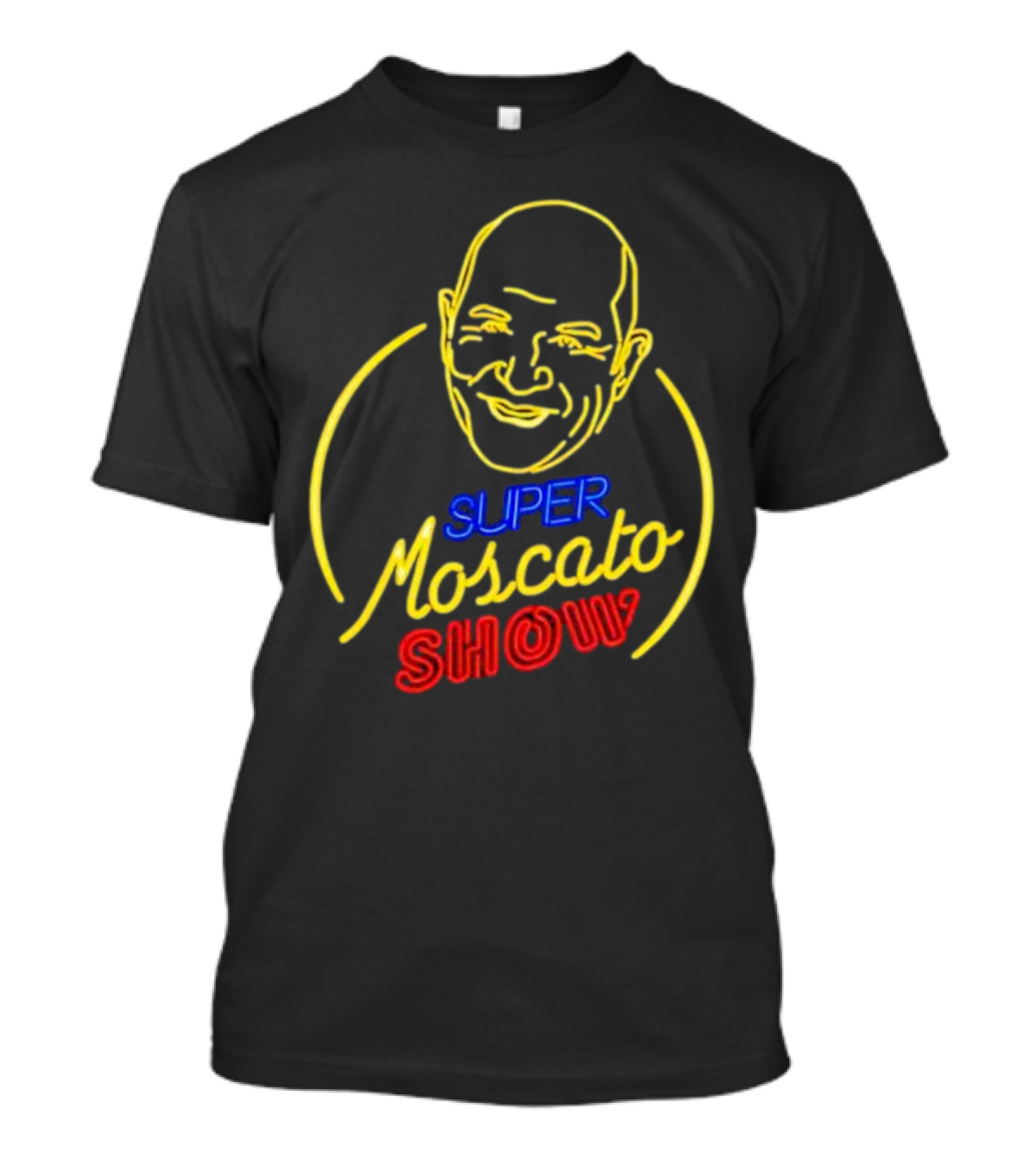 Super Moscato Show Neon Head Outline T-Shirt