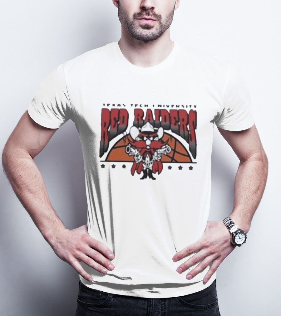 Texas Tech Basketball Red Raiders Guns Up Mascot T-Shirt