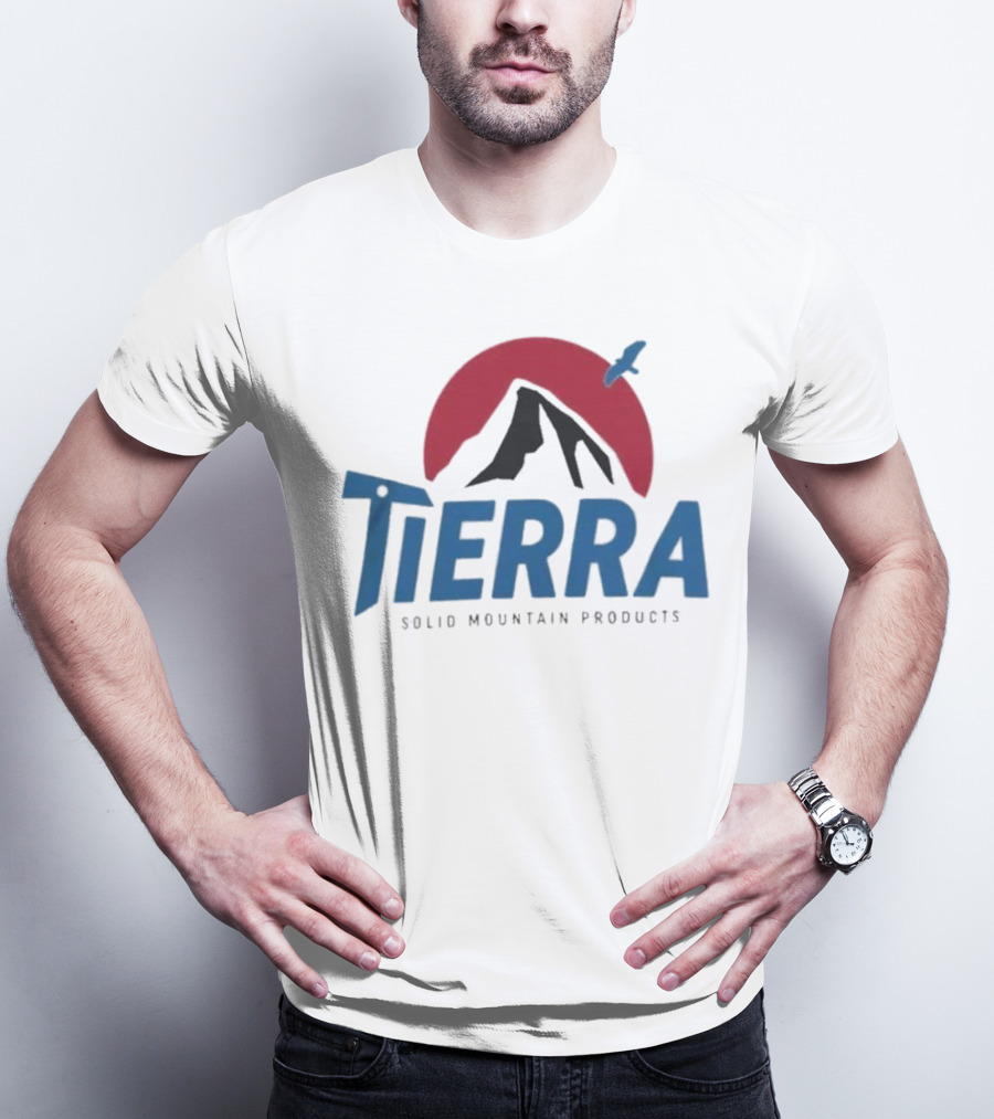 Tierra Solid Mountain Products Red Sun Blue Bird T-Shirt