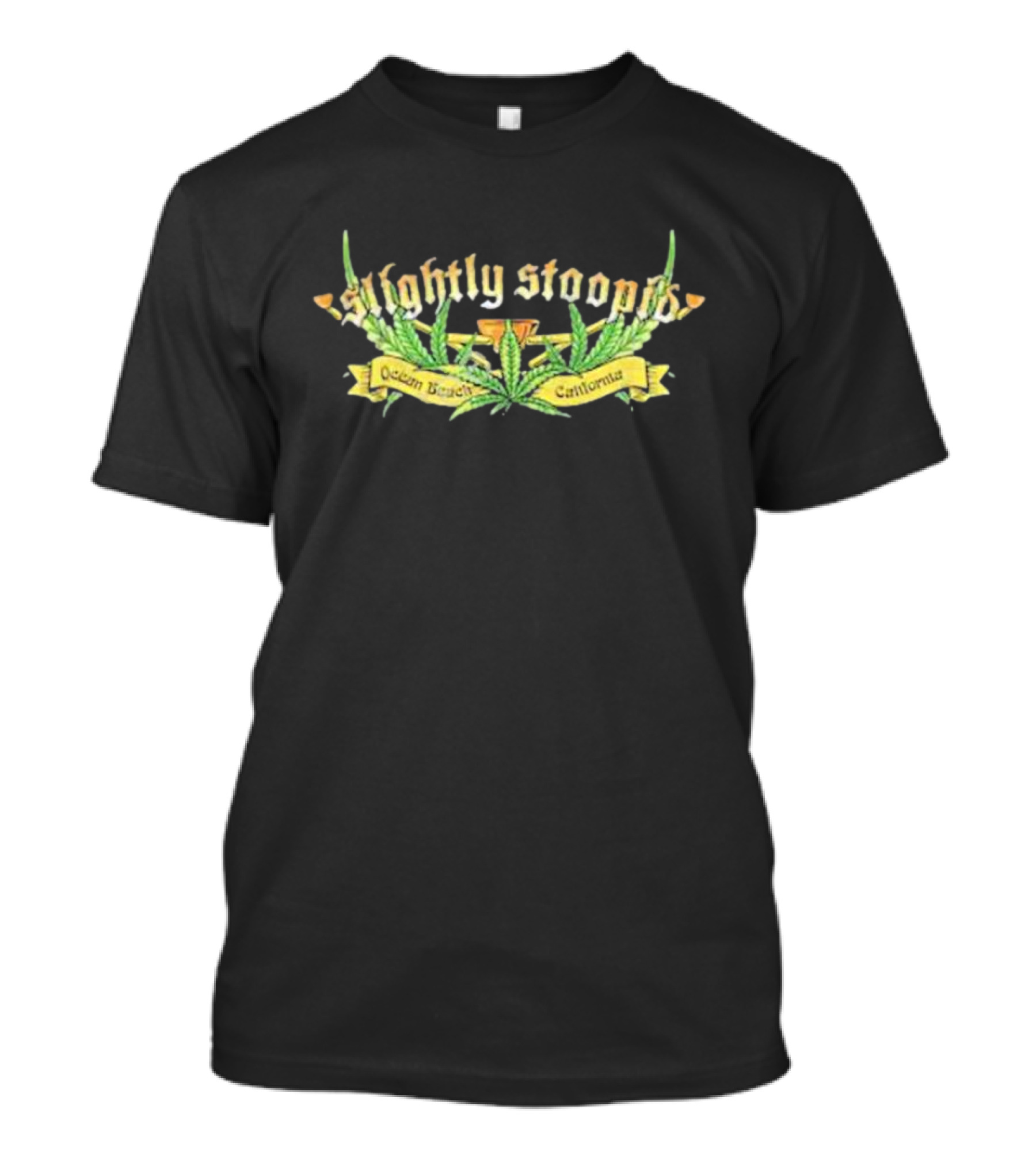 Slightly Stoopid Ocean Beach California Marijuana Crest T-Shirt