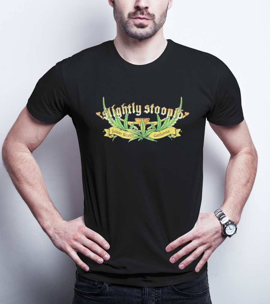 Slightly Stoopid Ocean Beach California Marijuana Crest T-Shirt