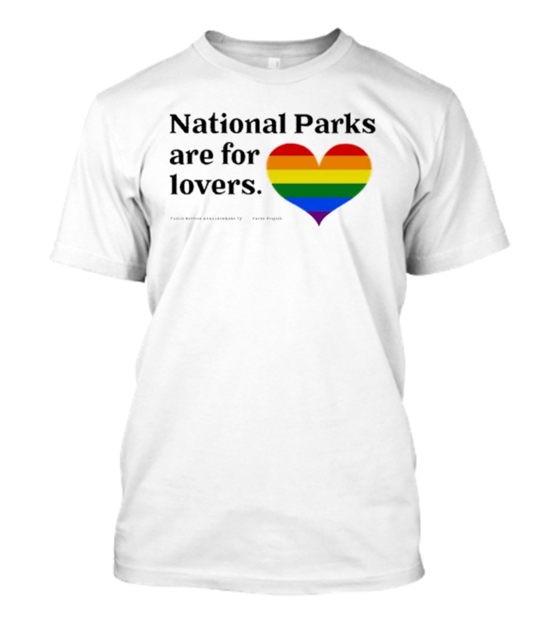 Parks Project National Parks Are For Lovers Rainbow Heart Pride T-Shirt