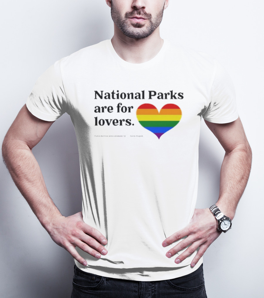 Parks Project National Parks Are For Lovers Rainbow Heart Pride T-Shirt