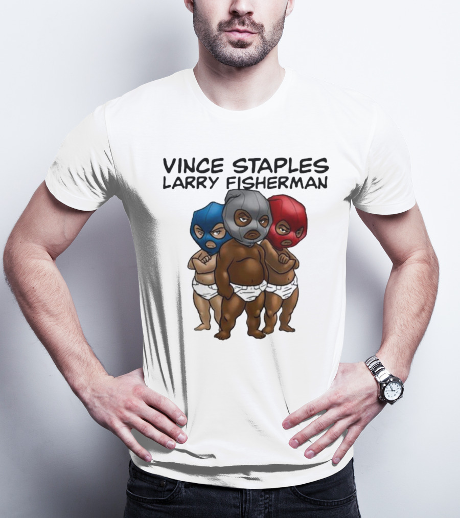 Vince Staples Larry Fisherman Stolen Youth Mixtape Luchador Masked Babies T-Shirt