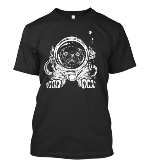 Space Pug Astronaut Cosmic Adventure T-Shirt