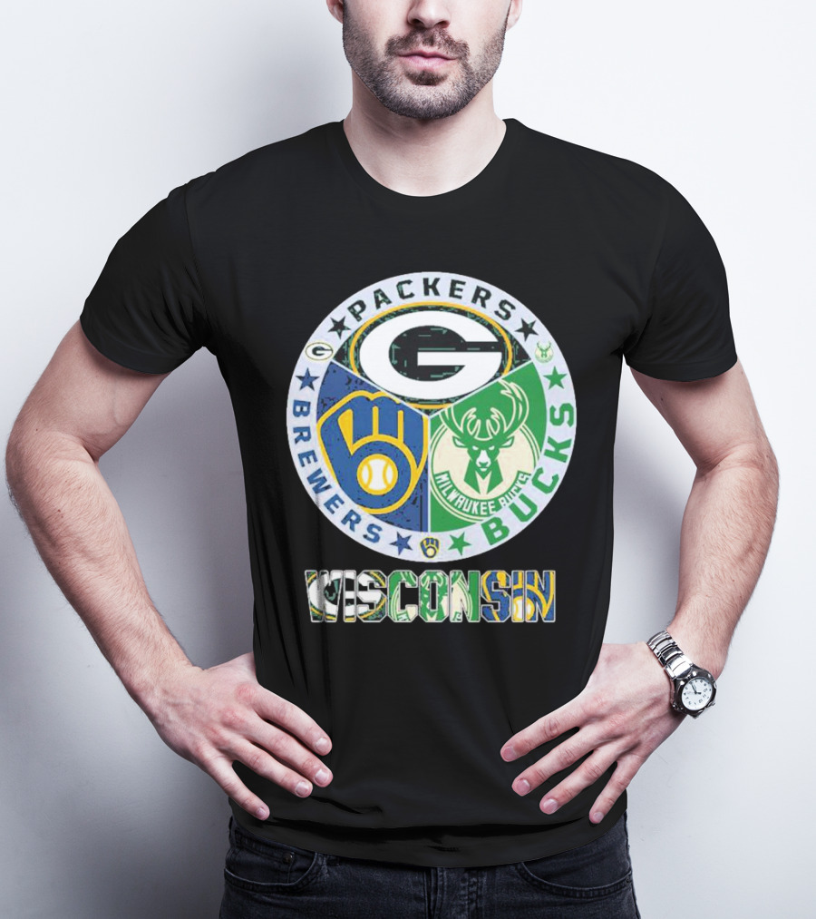 Packers Brewers Milwaukee Bucks Wisconsin T-Shirt