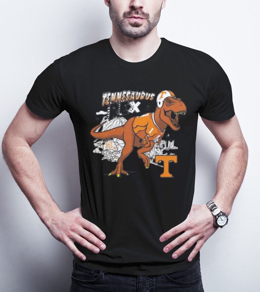 Tennesaurus Rex Football Dinosaur Tennessee Vols T-Shirt