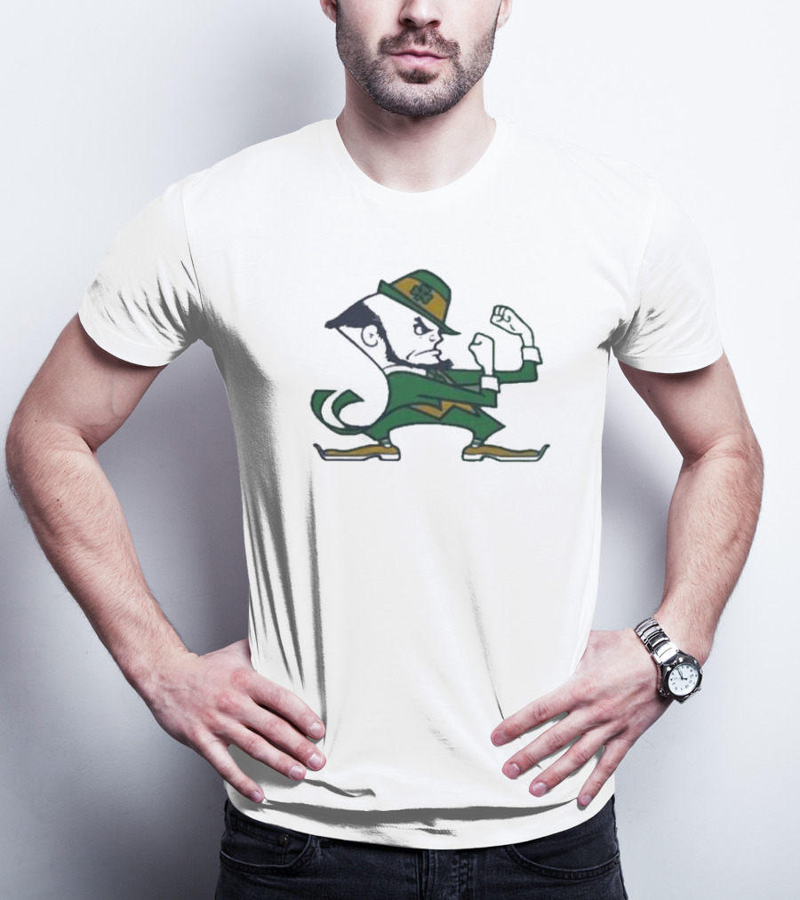 Frank Fleming Notre Dame Fighting Irish Leprechaun Iconic Mascot T-Shirt