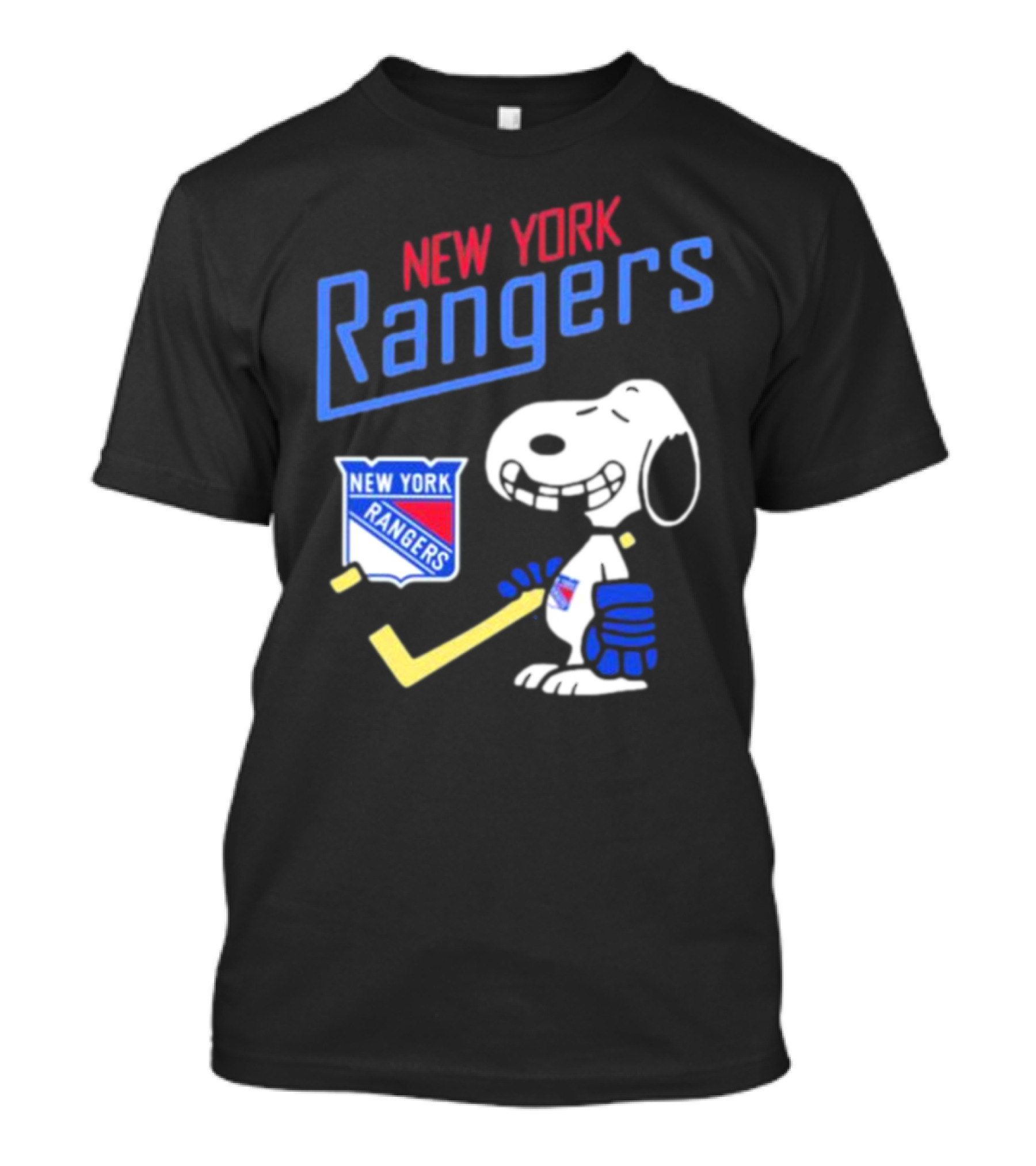New York Rangers Snoopy Hockey Player T-Shirt