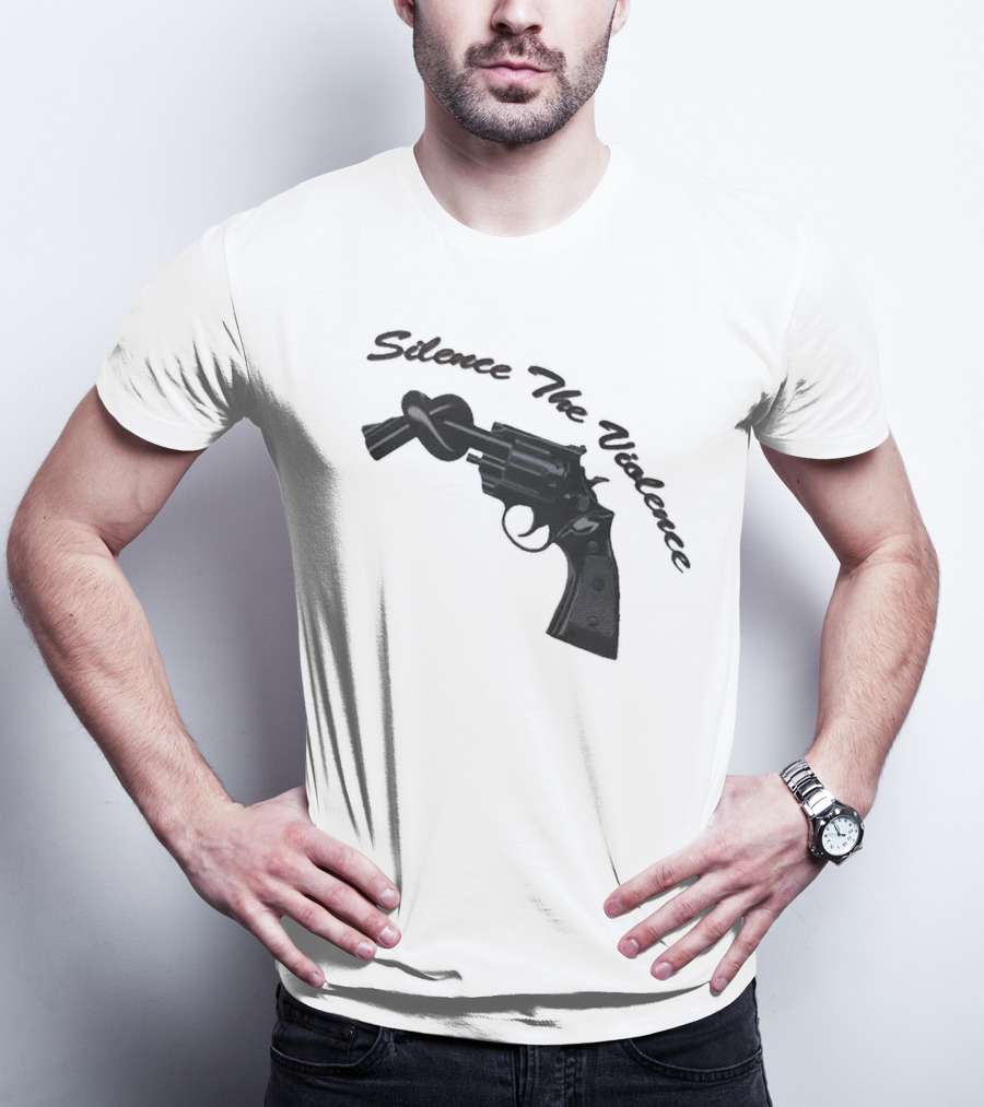 Baltimore Silence The Violence Knotted Gun T-Shirt