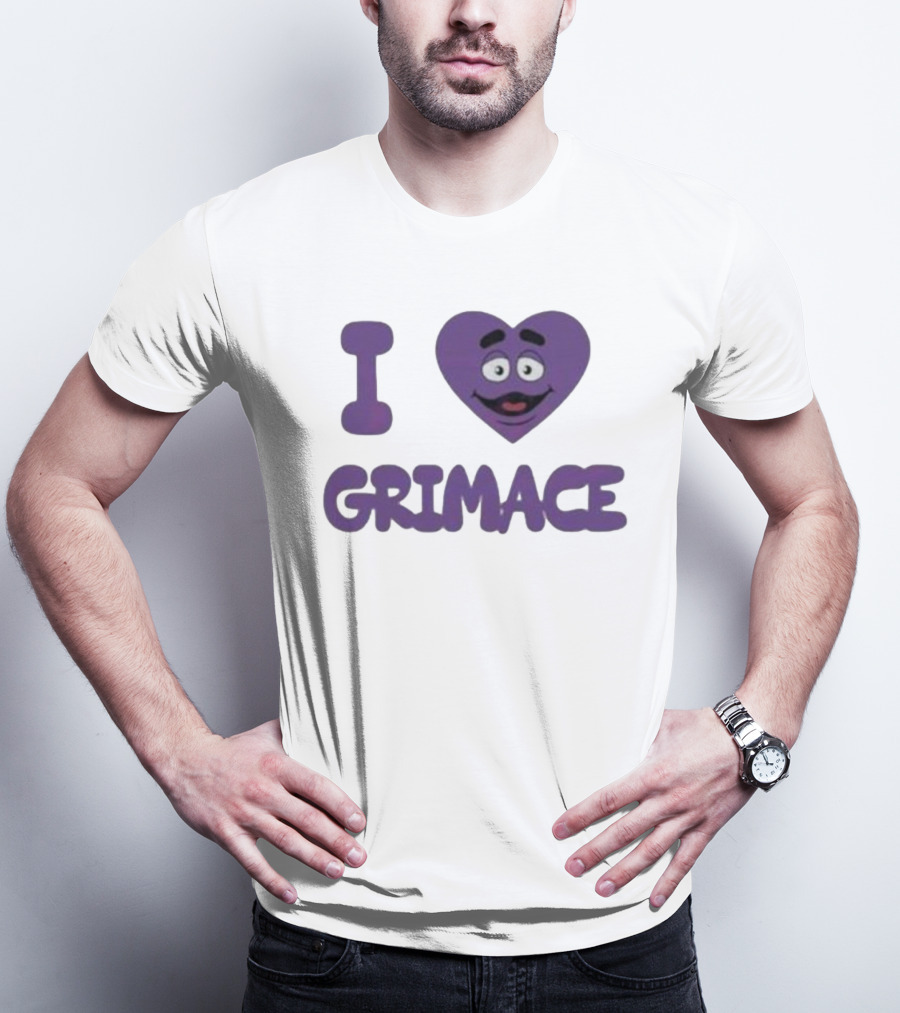I Love Grimace Funny Face Hbd McDonalds T-Shirt