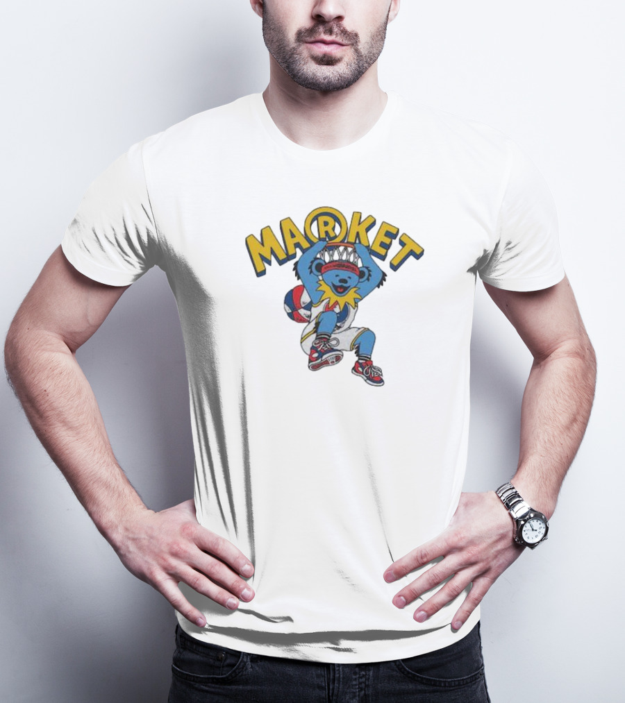 MARKET Dunking Bear Basketball Grateful Dead T-Shirt