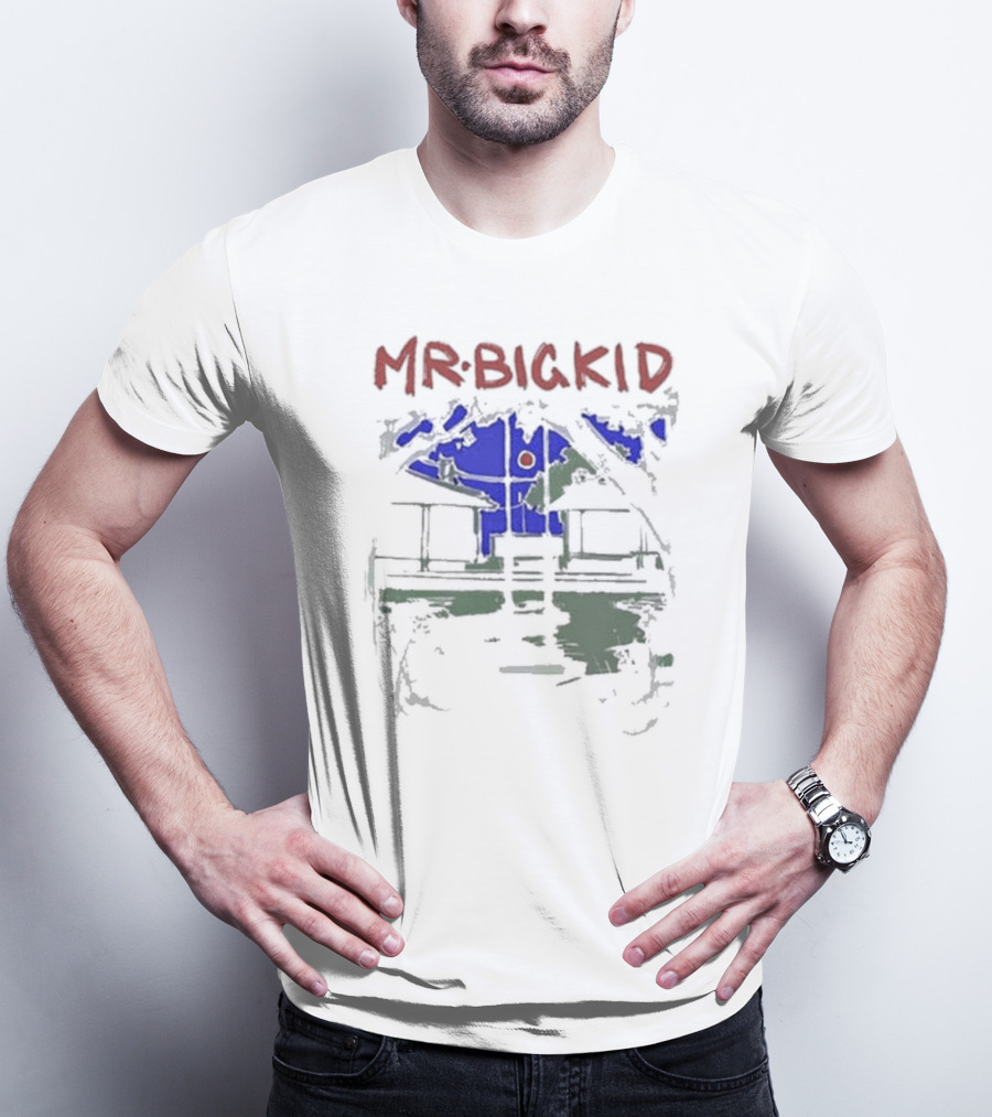 MR Big Kid Madcap Cabin In Blue Night Sketched Scene T-Shirt