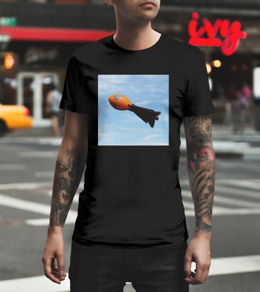 Football Guy Rocket Sky Launch T-Shirt