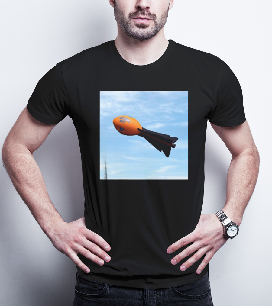 Football Guy Rocket Sky Launch T-Shirt