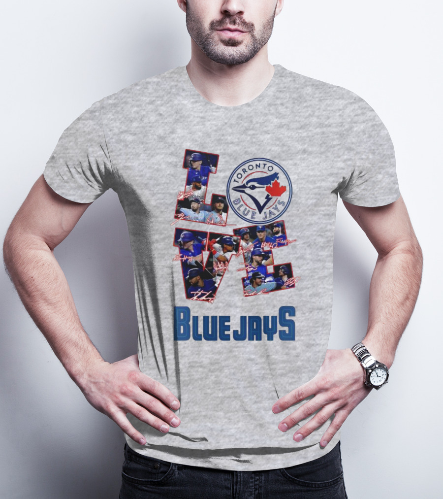 Toronto Blue Jays Love Team Signatures Baseball T-Shirt