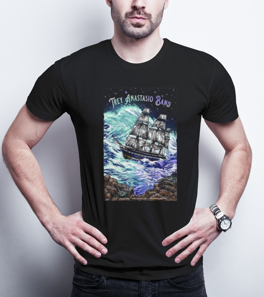 Trey Anastasio Band July 6 Ship In Stormy Sea T-Shirt