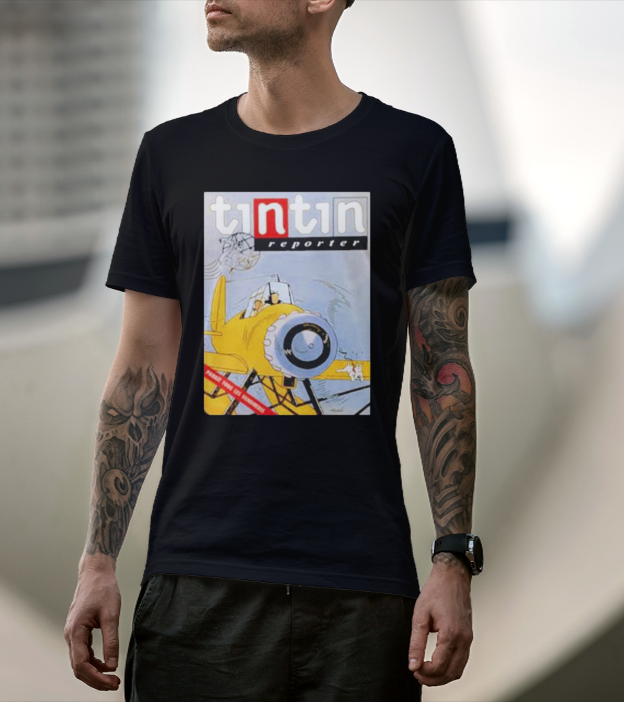 Tintin Reporter New Adventures Game Design Cartoon T-Shirt
