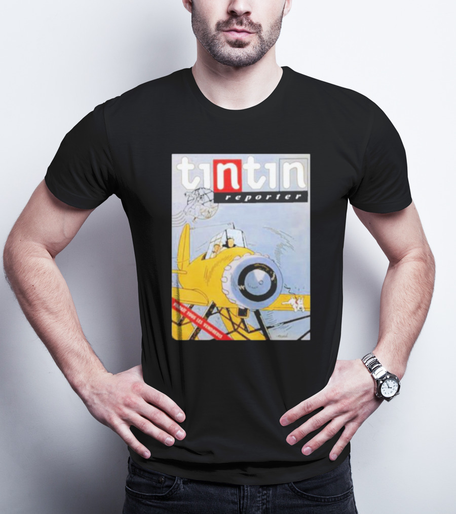 Tintin Reporter New Adventures Game Design Cartoon T-Shirt