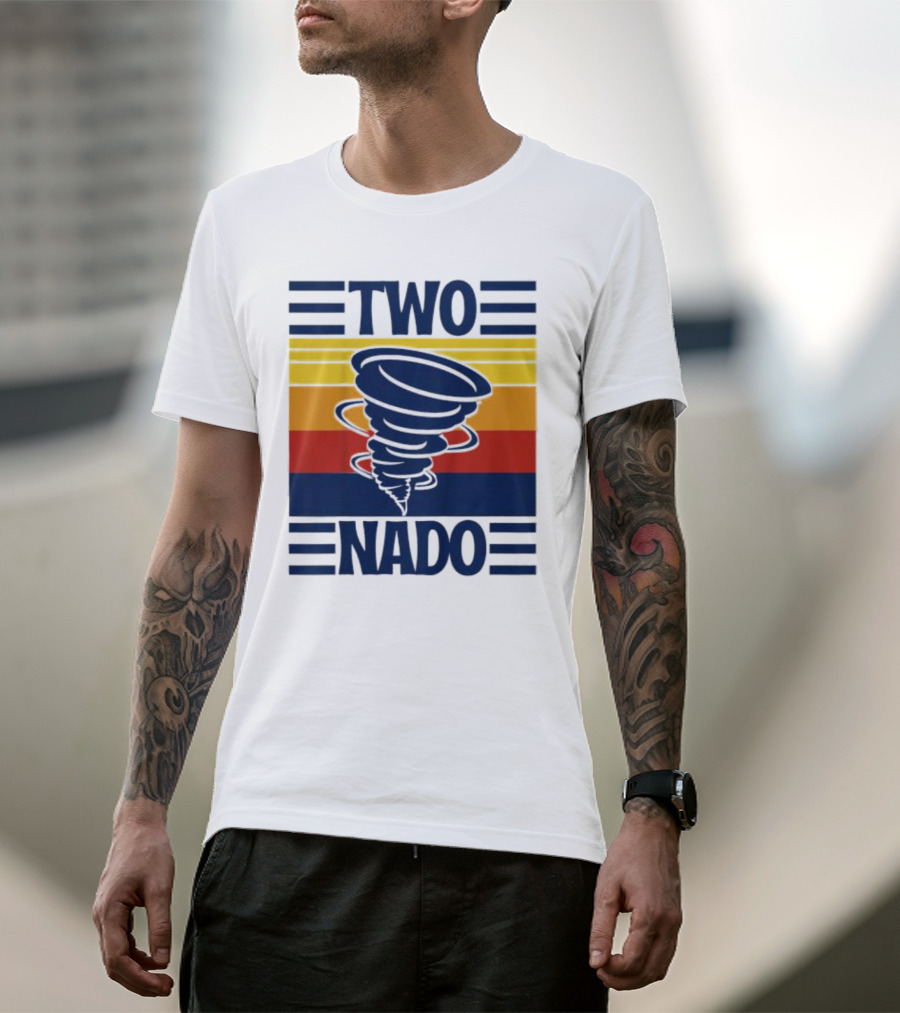 Two Nado Retro Tornado Stripe T-Shirt