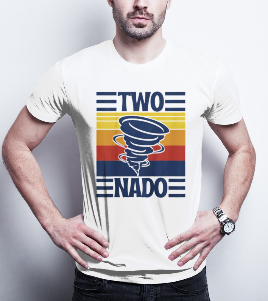 Two Nado Retro Tornado Stripe T-Shirt