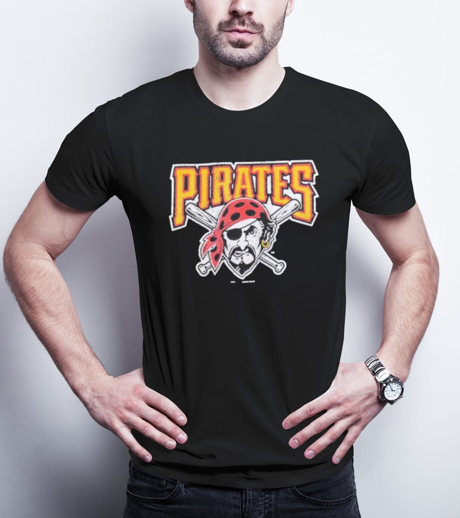 Pittsburgh Pirates Youth Distressed Vintage Crossed Bats T-Shirt