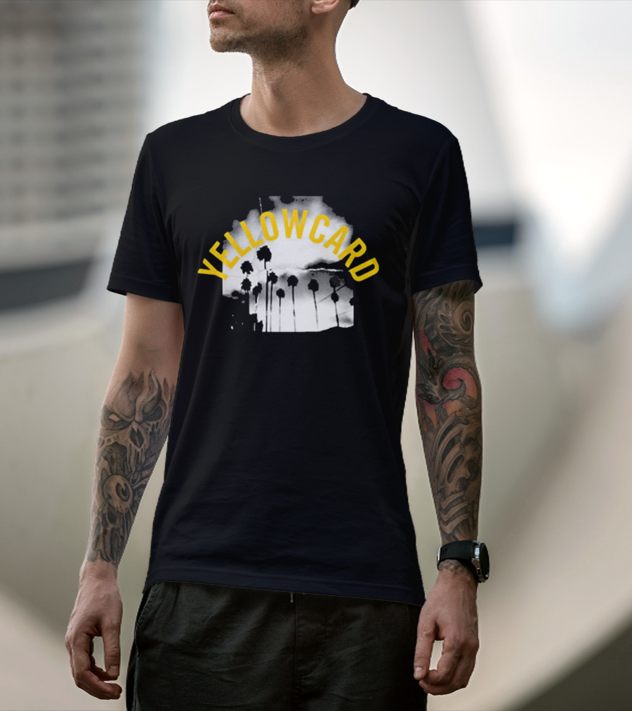 YELLOWCARD Palm Tree Skyline Arch T-Shirt