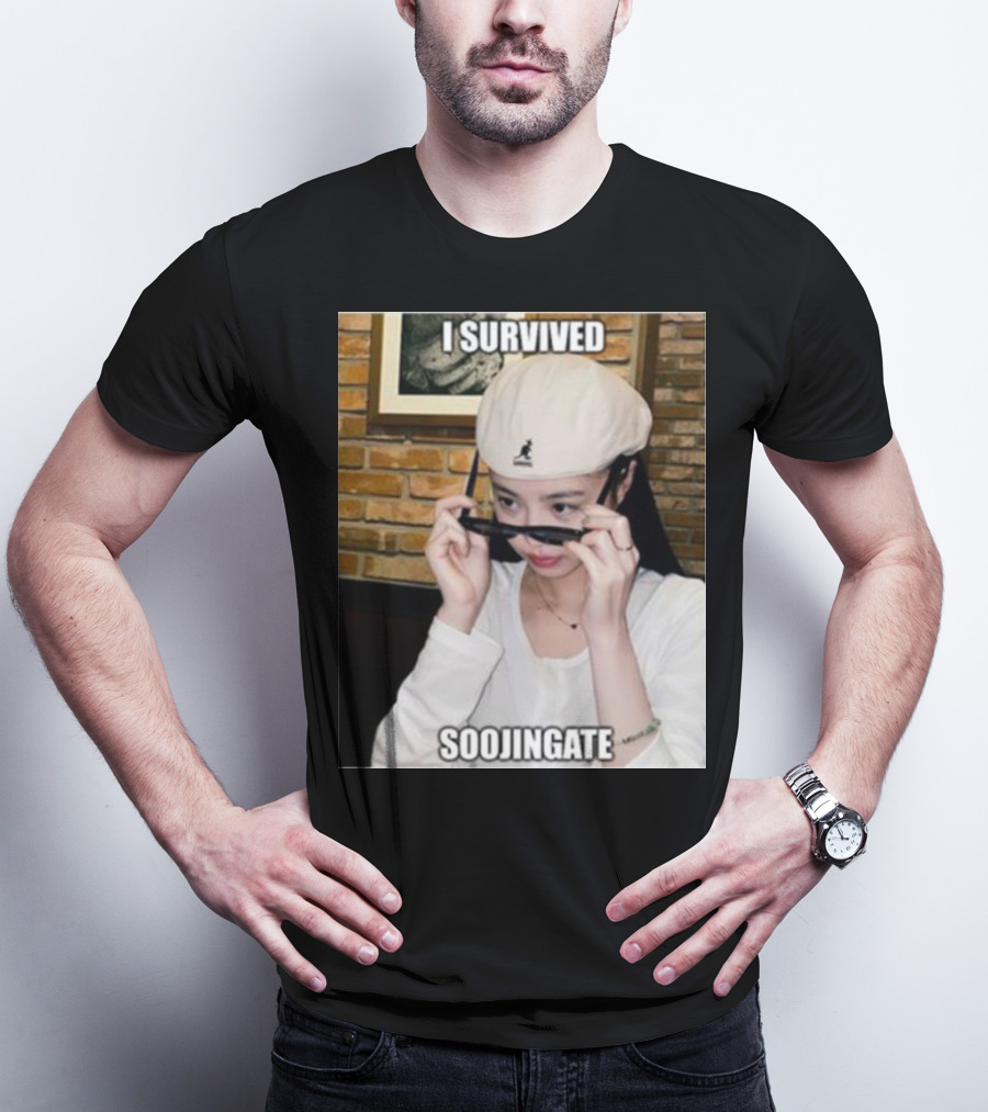 I Survived Soojingate Beret Sunglasses Meme T-Shirt