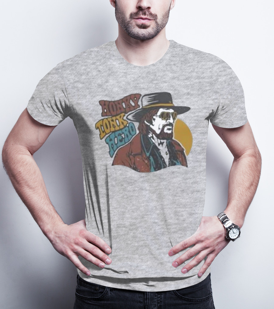 Waylon Jennings Merch Store Honky Tonk Hero T-Shirt