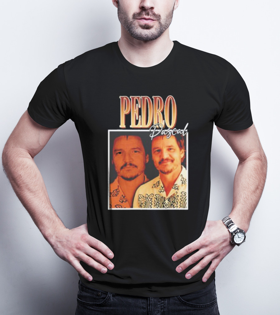 Pedro Pascal Retro 90s Style Vintage Portraits T-Shirt