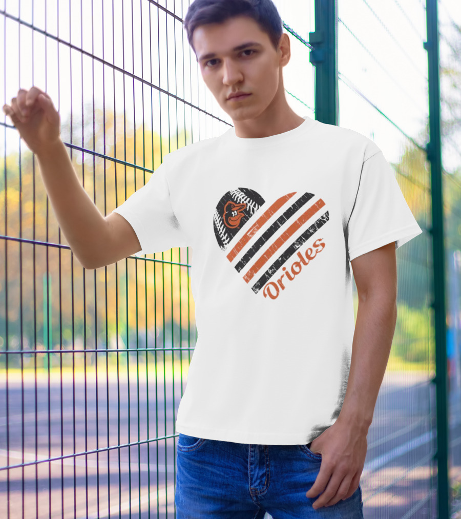 Baltimore Orioles Heart Graphic G-III 4Her By Carl Banks White T-Shirt