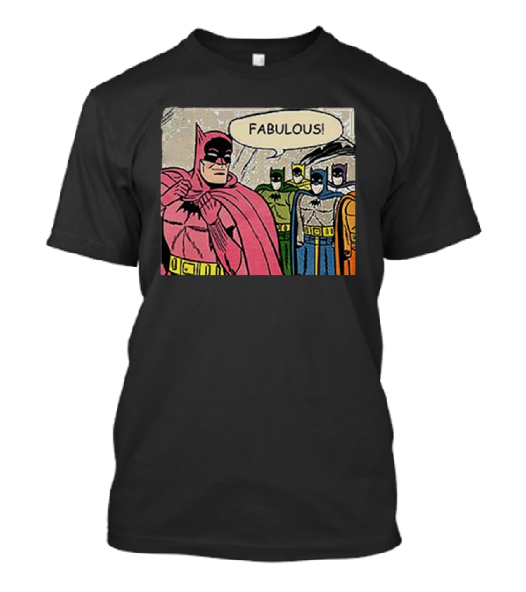 Batman Fabulous Pink Costume Comic Panel T-Shirt