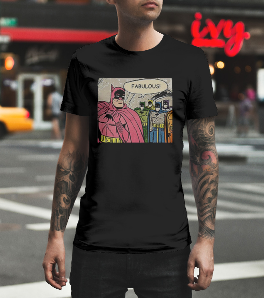 Batman Fabulous Pink Costume Comic Panel T-Shirt