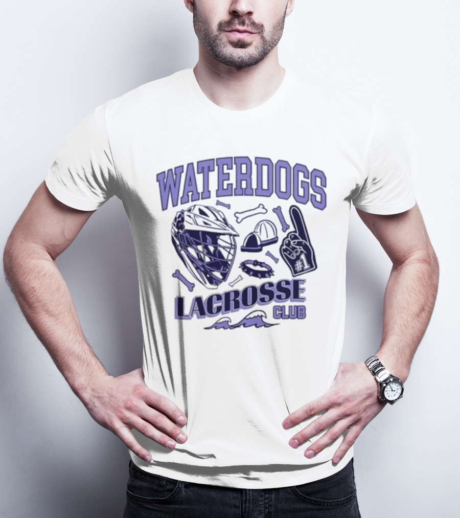 Waterdogs Lacrosse Club Helmet Foam Finger T-Shirt