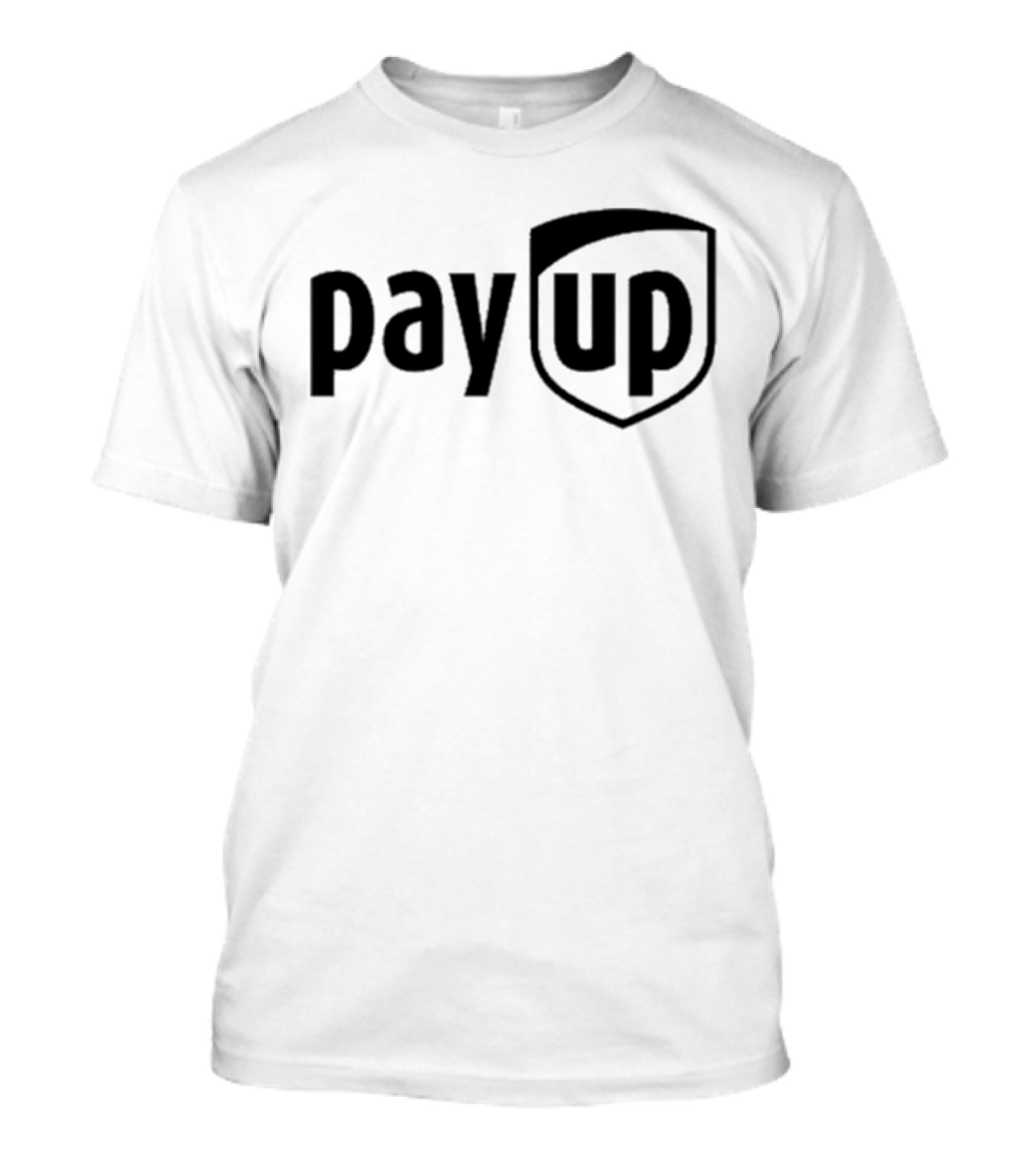 Sean M. O’Brien Pay Up Shield Inspired Text Motif T-Shirt