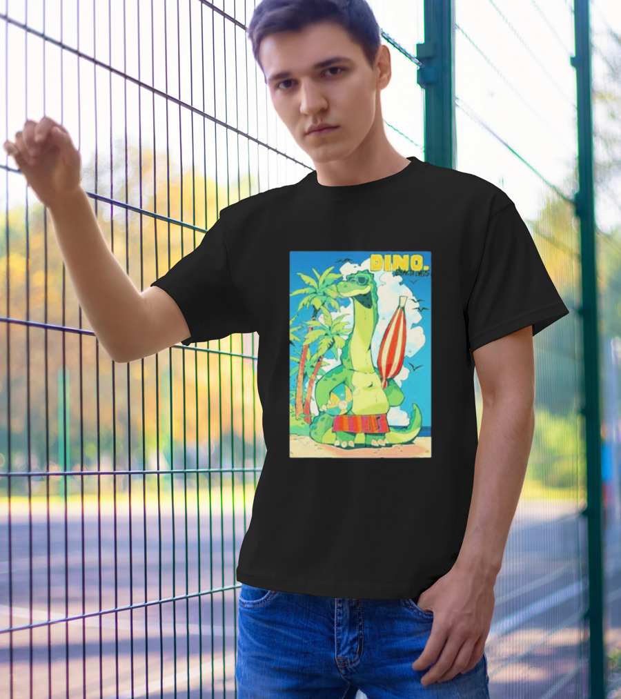 Dino Beach Days Noodle Shop Adventures T-Shirt