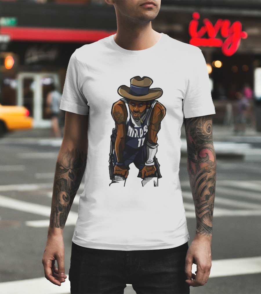 Kyriewrld Merch Cowboy Kai Mavs 11 Basketball Cartoon T-Shirt
