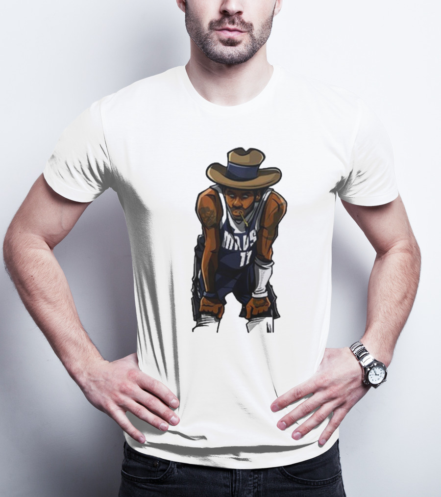 Kyriewrld Merch Cowboy Kai Mavs 11 Basketball Cartoon T-Shirt
