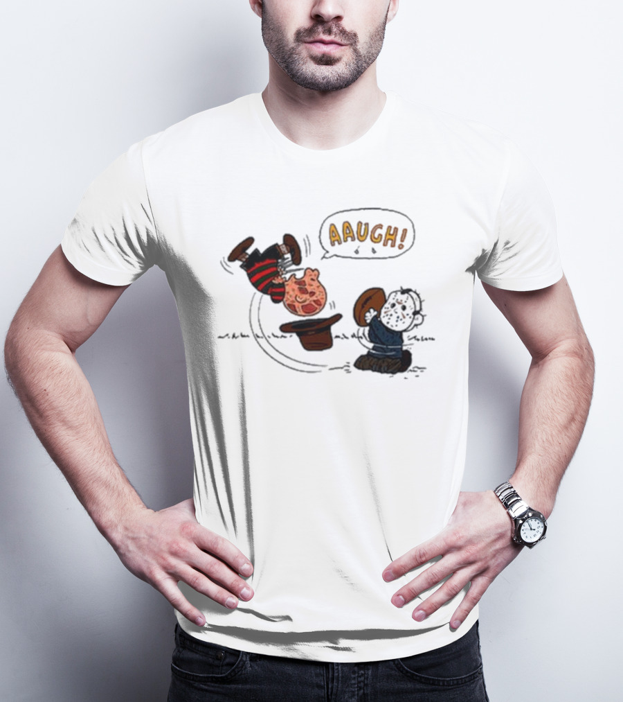 Aaugh Freddy Charlie Brown Halloween Mashup T-Shirt